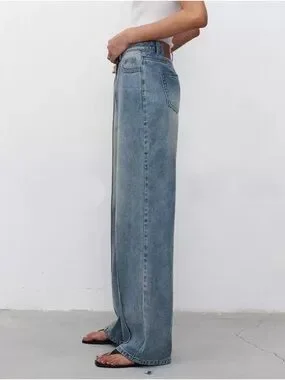 Jeans | Wide Leg Highrise Blue Jeans For Women | Poshmark